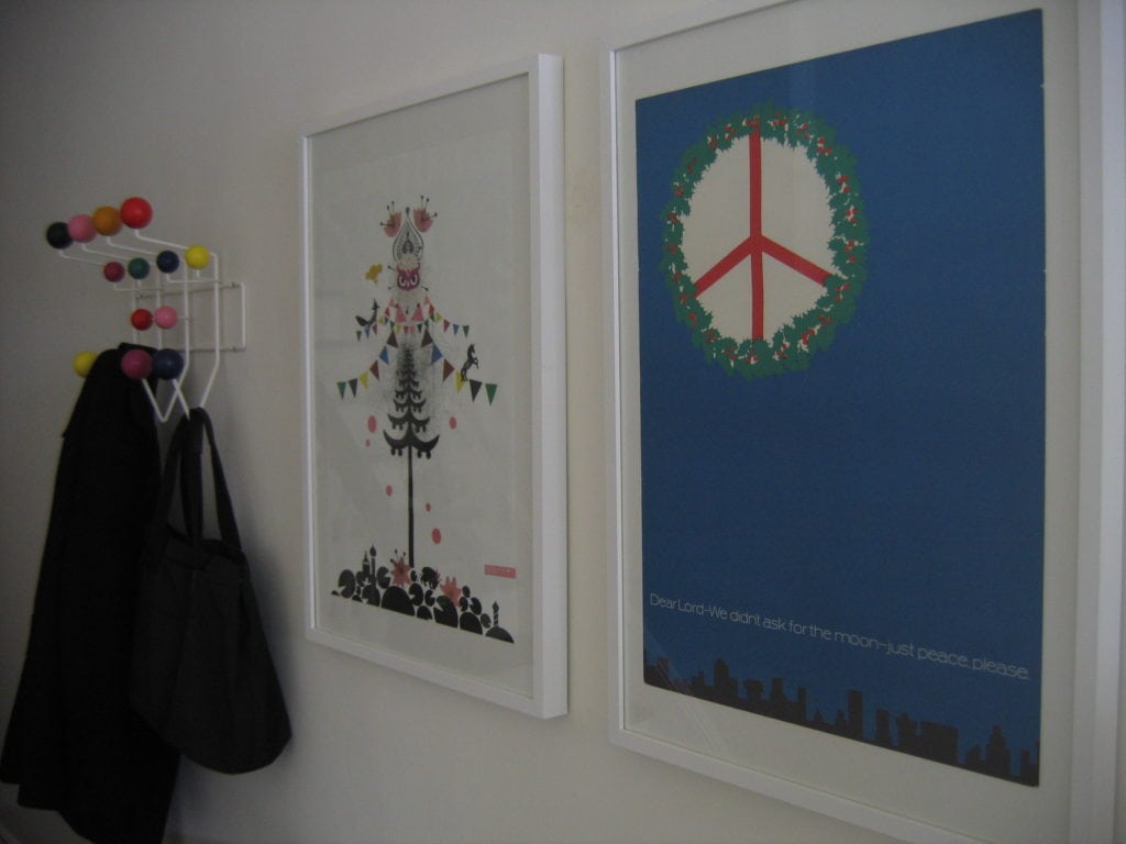 A Hang-It-All is on a wall (in the hall). | Door Sixteen