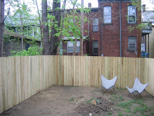 New fence & new/old chairs. | Door Sixteen
