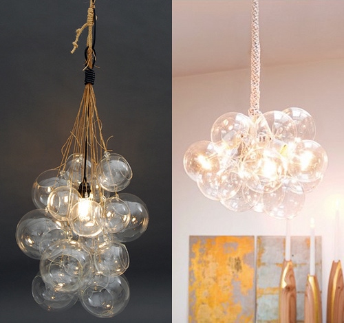 DIY globe cluster lamps. | Door Sixteen