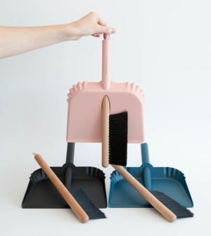 This pink dust pan and broom are really cute. | Door Sixteen